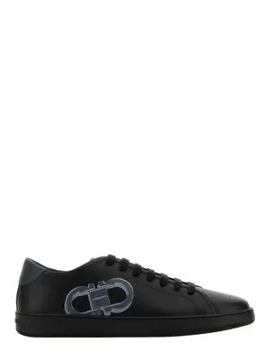 FERRAGAMO Leather Sneakers - Black