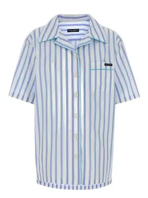 Dolce & Gabbana Embroidered Poplin Shirt - Multicolor