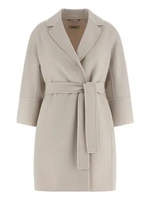 Max Mara S Max Mara 'Arona' Pure Wool Coat Cream