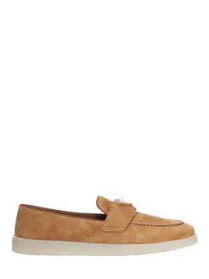 Prada Suede Loafers With Buckle Detail - Multicolor