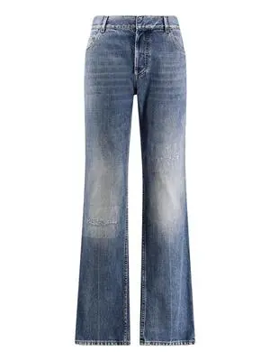 Dior Regular Fit Stone-washed Denim Jeans - Multicolor