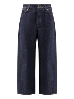 Givenchy Twisted Dark Wash Denim Jeans - Blue