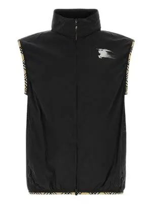 Burberry Sleeveless Nylon Jacket - Black