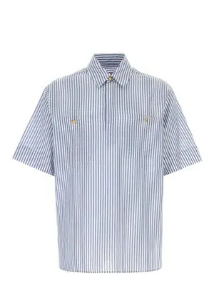 Valentino Garavani Valentino Garavani Men Embroidered Cotton Blend Shirt Multicolor