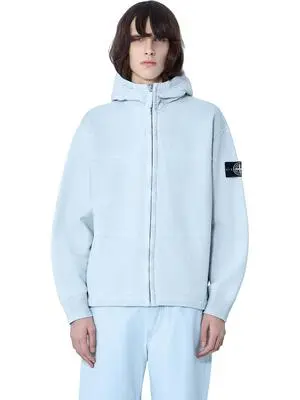Stone Island Hooded Zip Sweatshirt - Blue