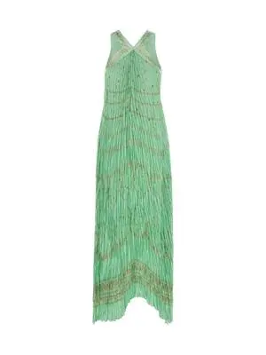 Alberta Ferretti Printed Satin Dress - Multicolor