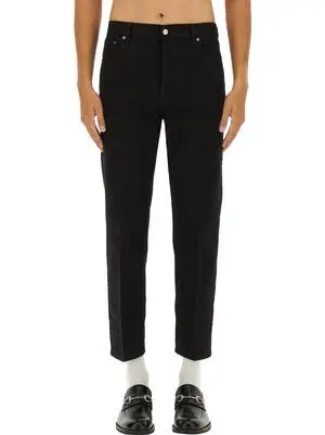 Gucci Slim Fit Cotton Pants - Black
