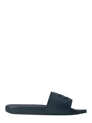 Moncler Basile Embossed Slide Sandals - Black