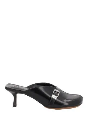 GANNI Buckled Heeled Mules - Black