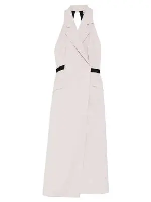Max Mara Collared Sleeveless Midi Dress - Brown