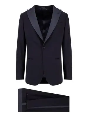 Giorgio Armani Soho Virgin Wool Tuxedo - Multicolor
