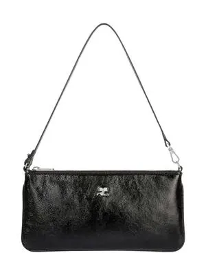 COURREGES Cowhide Pouch With Appliqu - Black