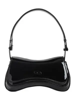 DIESEL® Play Shoulder Bag With Logo Plaque - Black