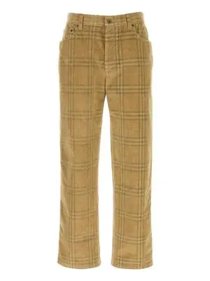 Burberry Embroidered Corduroy Pants - Multicolor