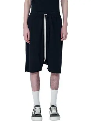 Rick Owens Drop-crotch Drawstring Shorts - Black