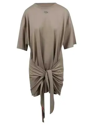 DIESEL® D-eivor Short Dress With Knot Detail - Gray