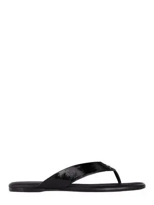 COURREGES R" Logo Slide Sandals - Black