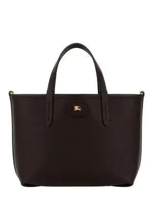 Burberry Reversible Calf Grain Leather Handbag - Brown