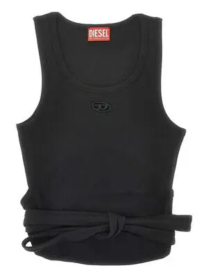 DIESEL® Knotted Tank Top - Black