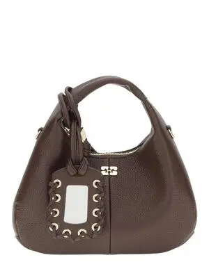 GANNI Hobo Mini Handbag - Brown