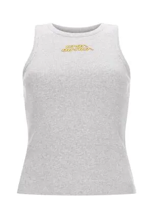 Casablanca Ribbed Logo Tank Top - Gray