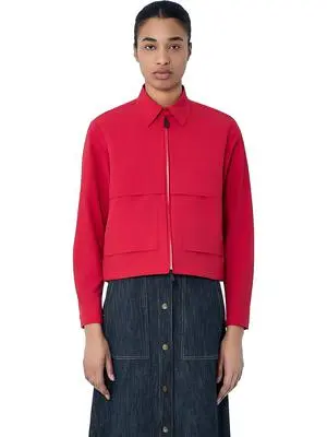 Moncler Zip-up Cotton Jacket - Red