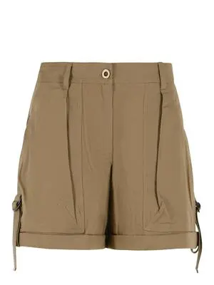 ISABEL MARANT ÉTOILE ISABEL MARANT Cotton Pleated Shorts With Double Ring Detail