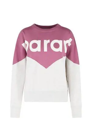 Isabel Marant Étoile ISABEL MARANT ETOILE "Houston" Cotton Sweatshirt With Contrast Logo Purple