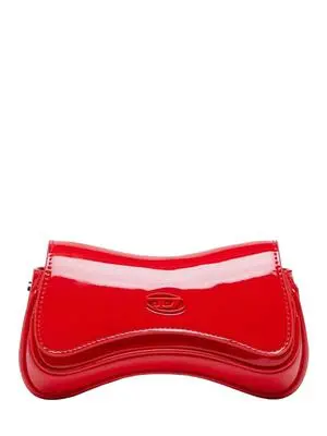 DIESEL® Crossbody Bag With Logo Plaque - Red