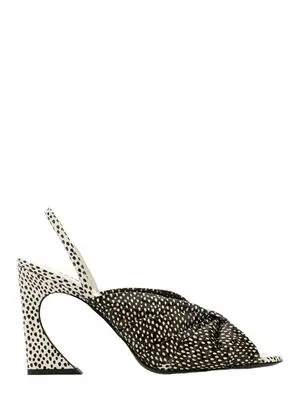 Fendi Printed Leather Slingback Sandals - Multicolor