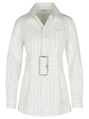 Burberry Cotton Dress With Belt - White