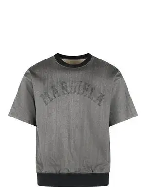 MAISON MARGIELA Viscose And Grey Cotton T-shirt - Gray