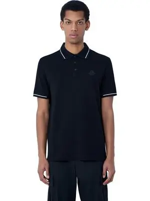 Moncler Logo Motif Polo Shirt - Black