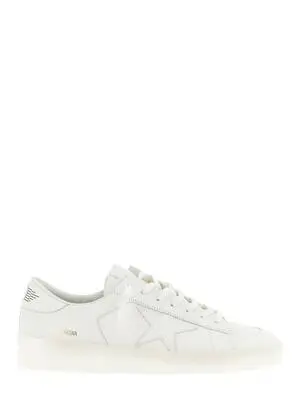 GOLDEN GOOSE Stardan Leather Lace Up Sneakers - White