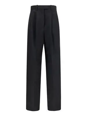 Givenchy Double-pleat Wool And Mohair Trousers - Black