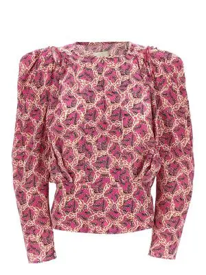 ISABEL MARANT ÉTOILE ISABEL MARANT Zagra Printed Silk Blend Blouse