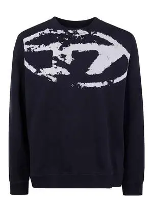 DIESEL® Printed Crewneck Sweatshirt - Black