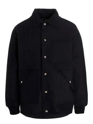 Khrisjoy Quilted Down Jacket With Striped Texture - Blue