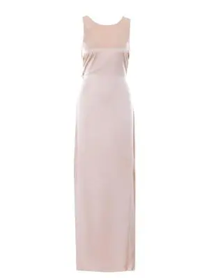 Max Mara Sleeveless Satin Dress - Pink