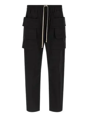 Rick Owens Creatch Cargo Drawstring Pants - Black