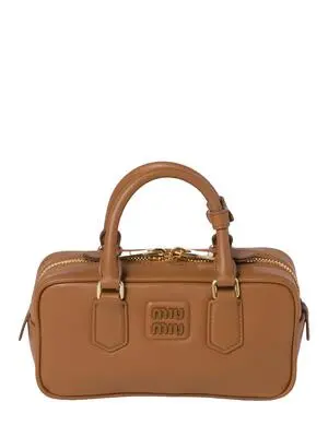 Miu Miu Arcadie Regular Leather Bag - Brown
