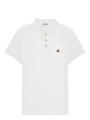 Moncler Polo With Logo - White