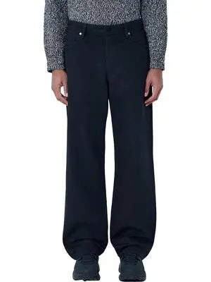 Stone Island STONE ISLAND Wide-Leg Five-Pocket Denim Trousers Black