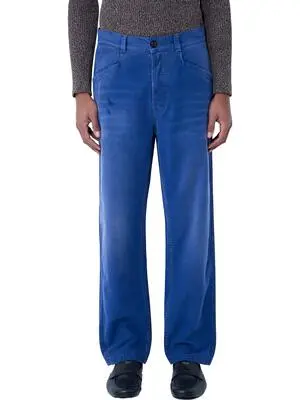 Prada Wide-leg Cotton Twill Trousers - Blue