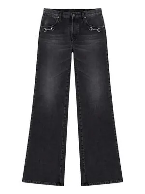 Gucci Denim Jeans With Horsebit Detail - Multicolor