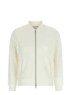 Peserico Punto Luce" Zip-up Sweatshirt - White