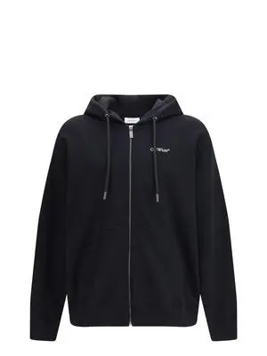 Off-White Half Arrow Skate Zip-up Hoodie - Black