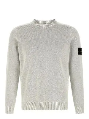 Stone Island STONE ISLAND Ribbed Bouclé Cotton Sweater Gray