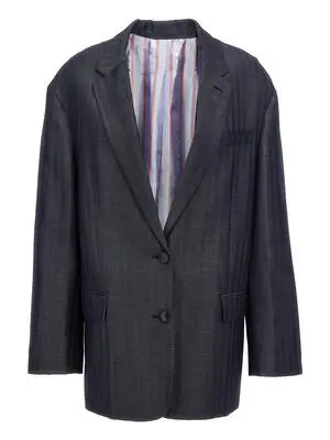Etro Pegaso Single-breasted Blazer - Blue