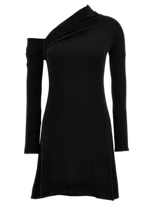 COURREGES Twist Crepe Mini Dress - Black